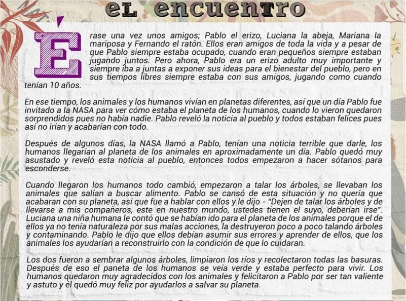 Story “El Encuentro” (The Encounter) Mafecitas Community Home - Woman ...
